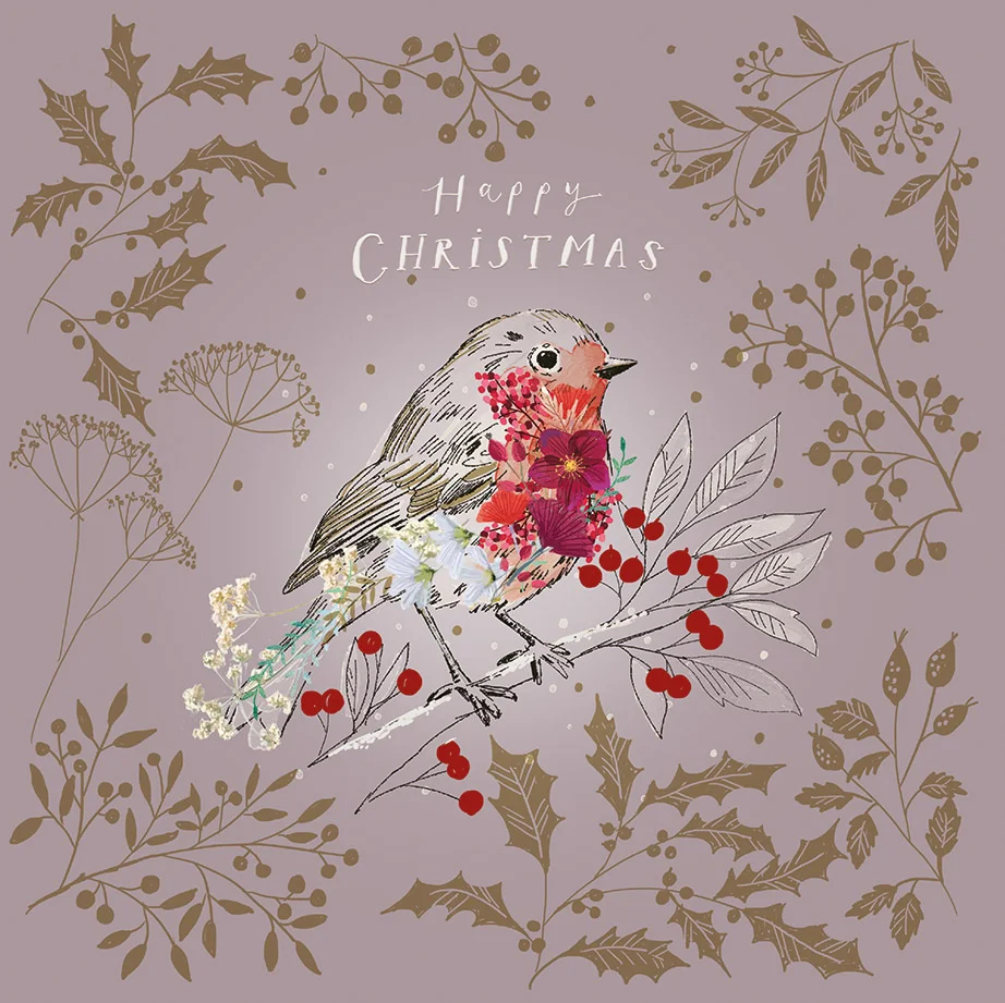 Ornate Robin Charity Christmas Card (10 pack) - The Brain Tumour ...